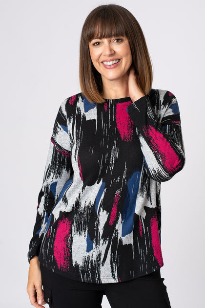 Brushstroke Cut and Sew Top – The Stock Shop