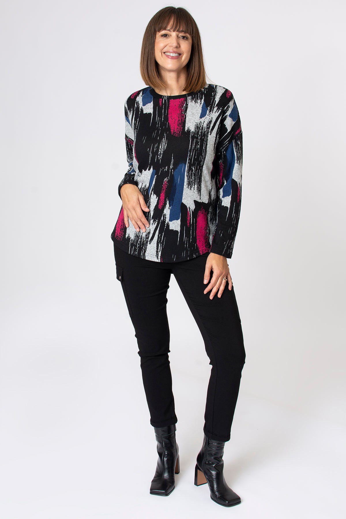 Brushstroke Cut and Sew Top – The Stock Shop