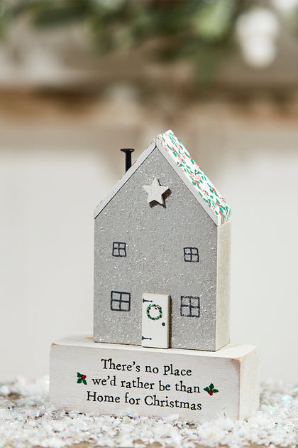 Christmas house holly block – The Stock Shop