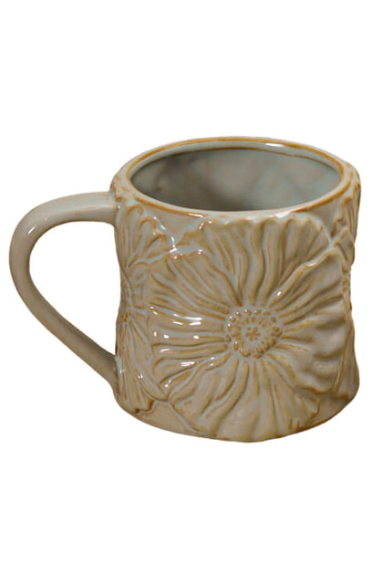 Embossed Flower Mug – The Stock Shop