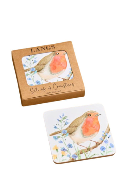 Robin Forget Me Not Coaster 4 Set – The Stock Shop