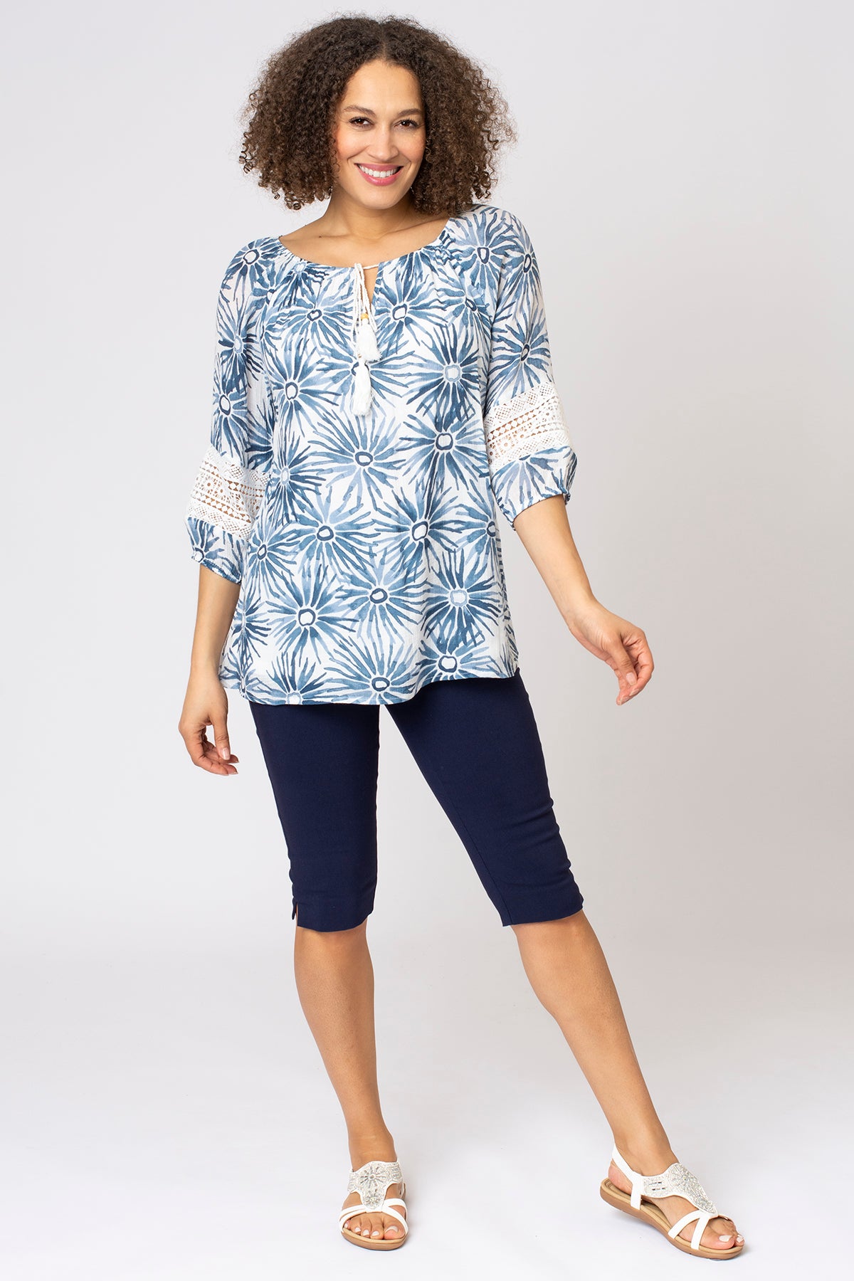 Starburst Print Gypsy Top – The Stock Shop